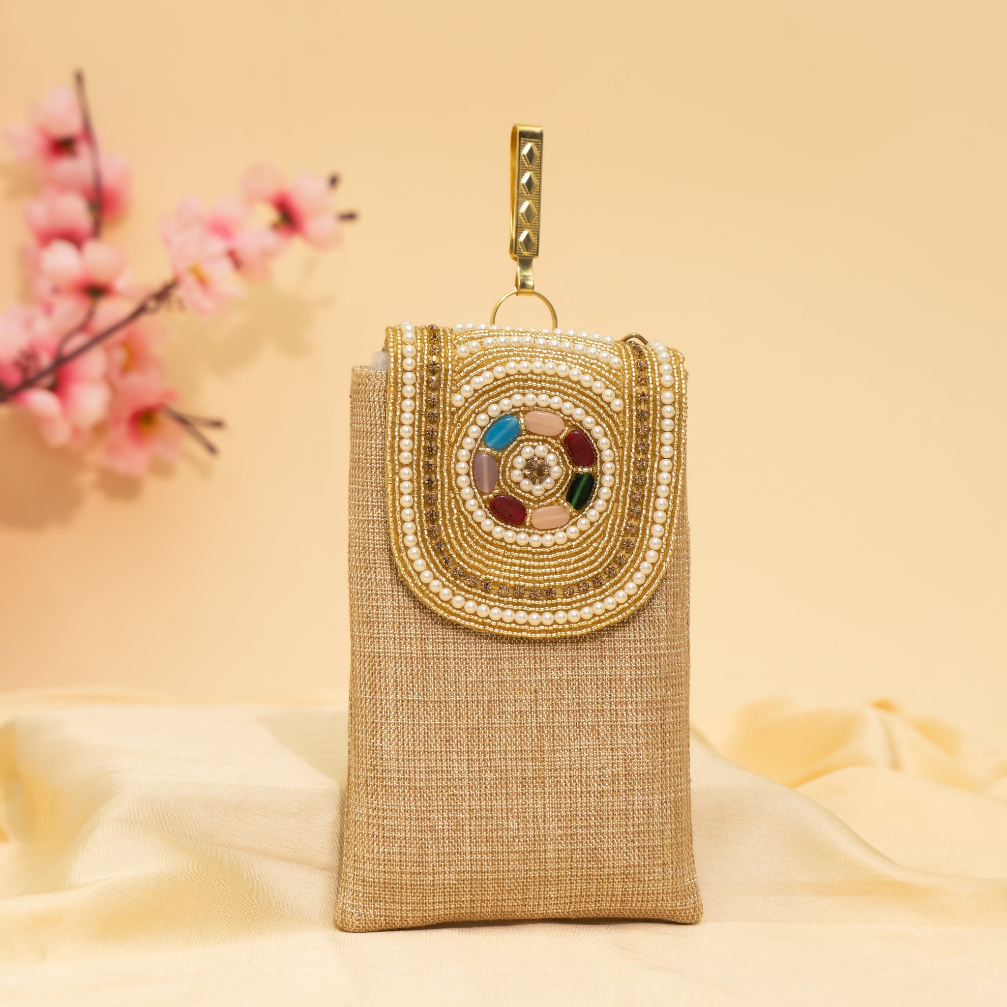 Gold Crystal Gem Mobile Sling